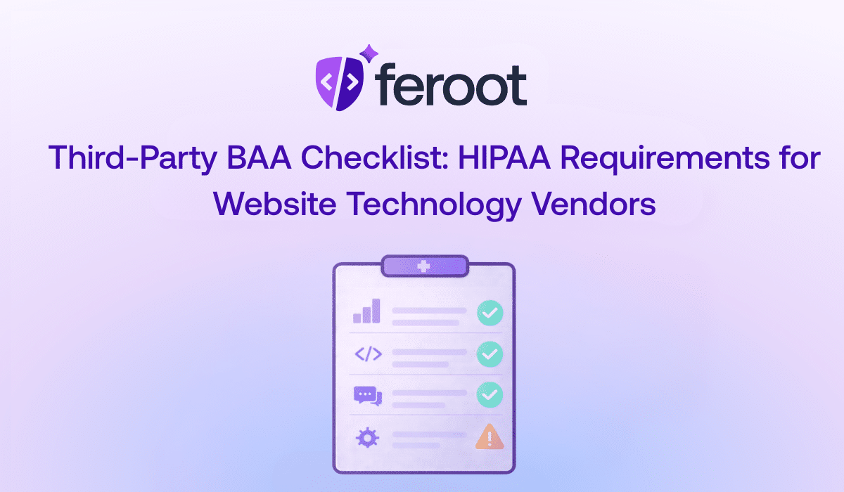 Third-Party BAA Checklist: HIPAA Requirements for Website Technology ...